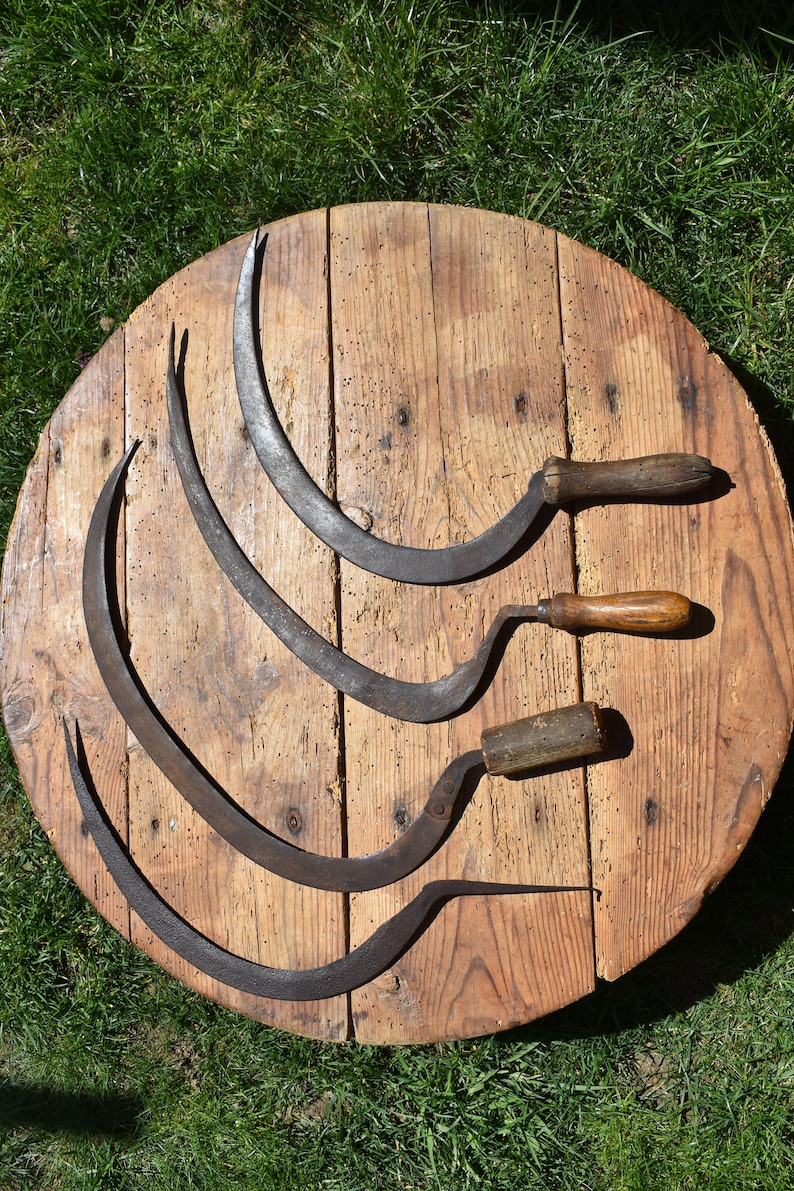4 Pieces of Antique Sickles Primitive Sickles Old Sickles - Etsy