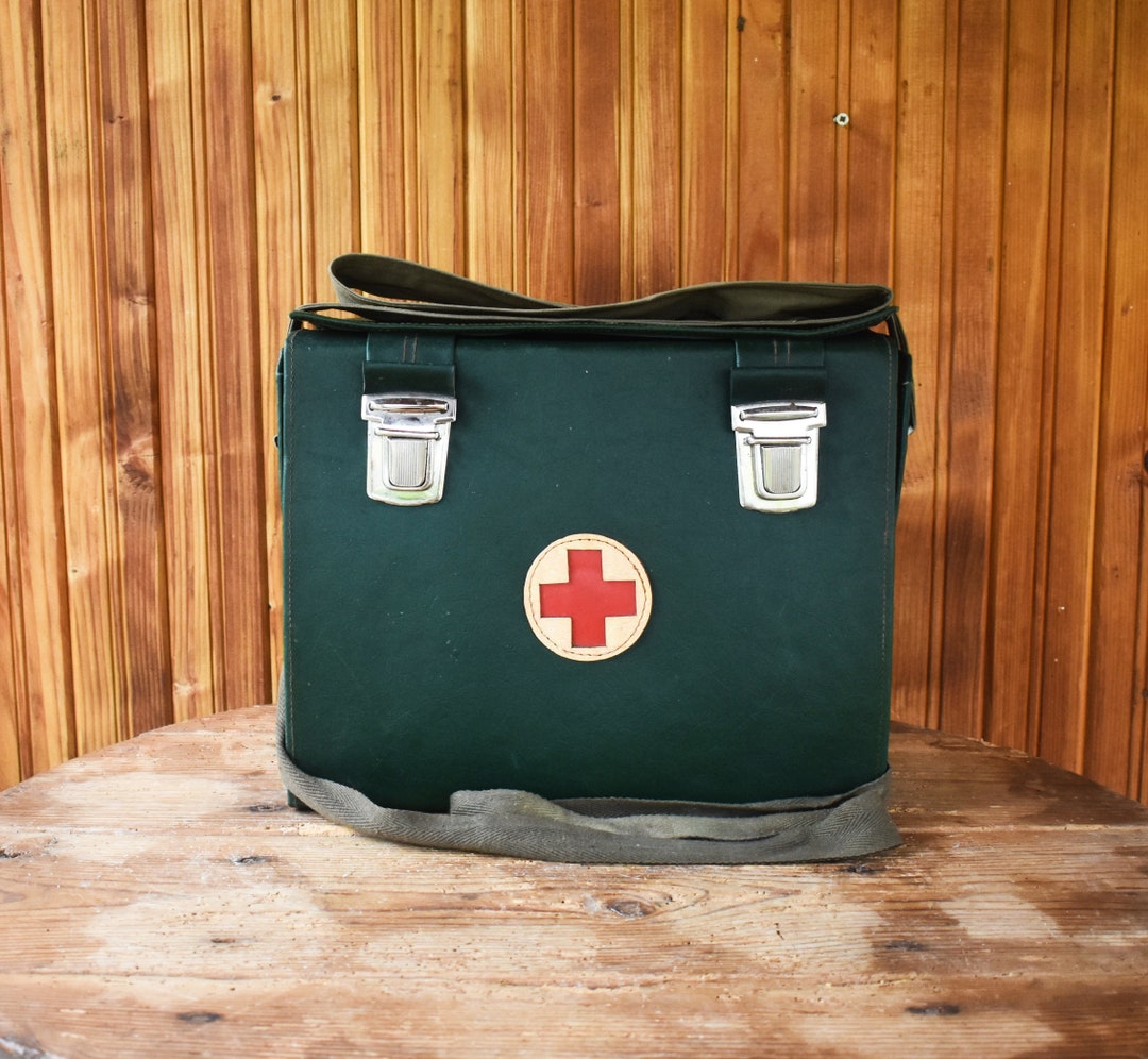 Military Medical Bag, Vintage First Aid Bag, Vintage Medical Box ...