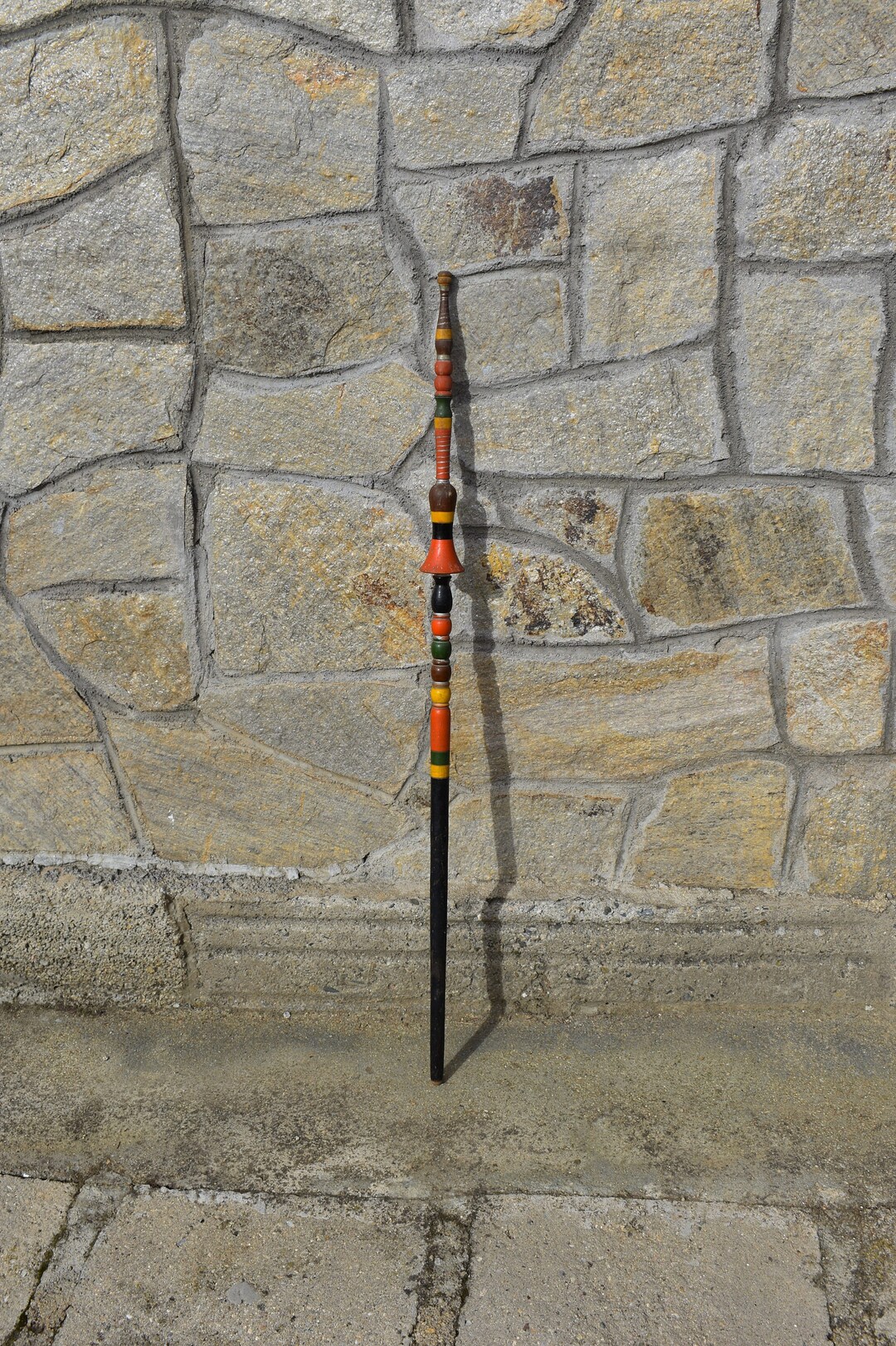 Antique Wooden Distaff, Primitive Handmade Distaff, Vintage Hand ...