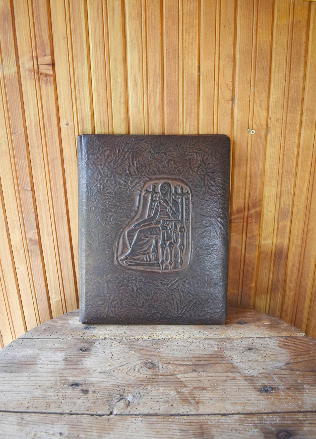 Large Embossed Folder, Vintage Leather Folder, Hardcover Folder ...