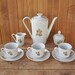 Vintage Bavarian Porcelain, Vintage Coffee / Tea Set, KAHLA Porcelain Set, 9 Pieces, 3 Cups With ...