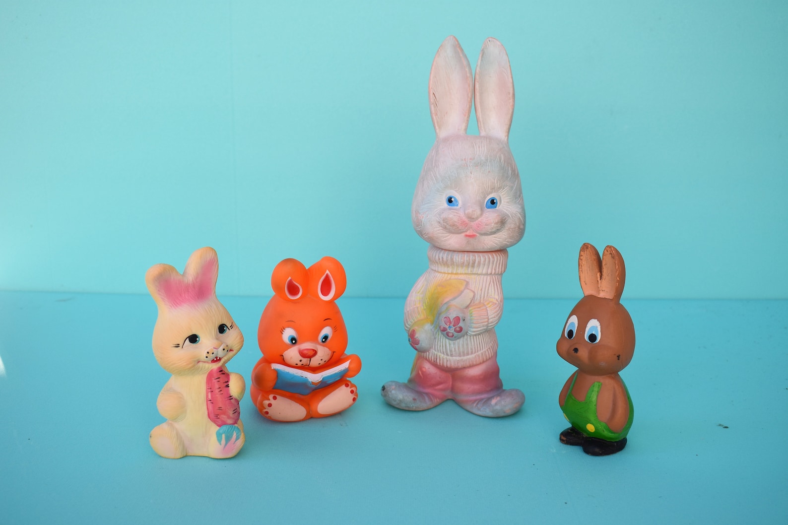 Vintage Rubber Toys Present for Toddlers Set of 4 Rubber - Etsy