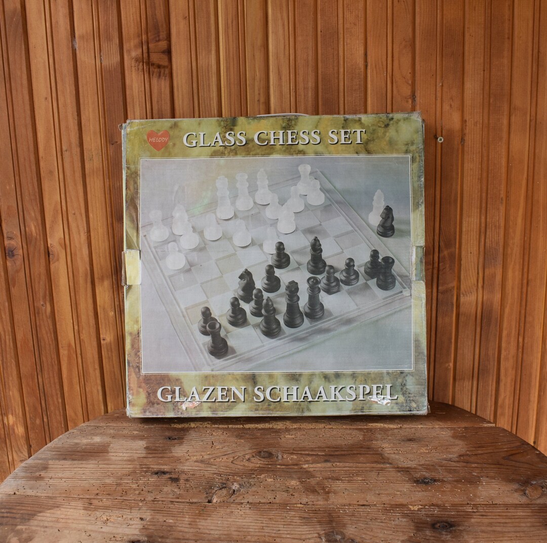 Big Glass Chess, Retro Glass Chess, Collectible Chess, Retro Chess Set ...