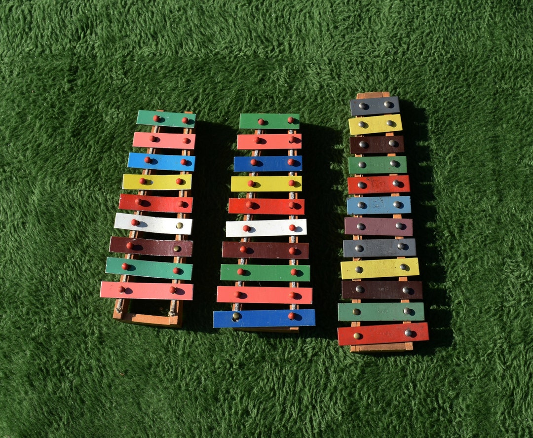 Set of 3 Vintage Toy Xylophones: Retro Musical Decor - Etsy
