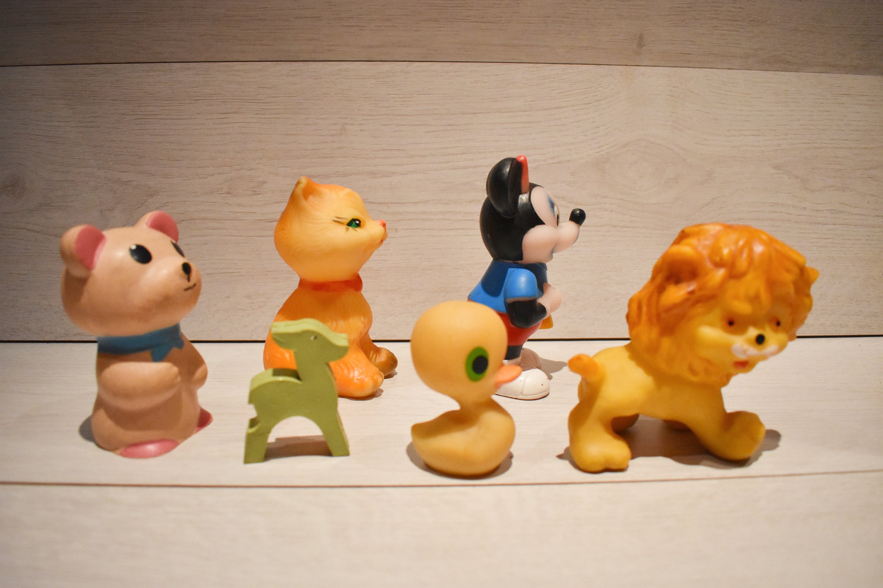 Vintage Rubber Toys Present for Toddlers Set of 5 Rubber | Etsy