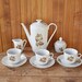 Vintage Bavarian Porcelain, Vintage Coffee / Tea Set, KAHLA Porcelain Set, 9 Pieces, 3 Cups With ...