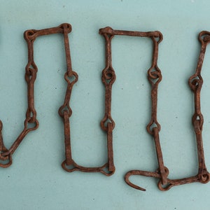 Vintage Forged Chain, Antique Chain, Hand Forged Chain, Vintage Iron ...