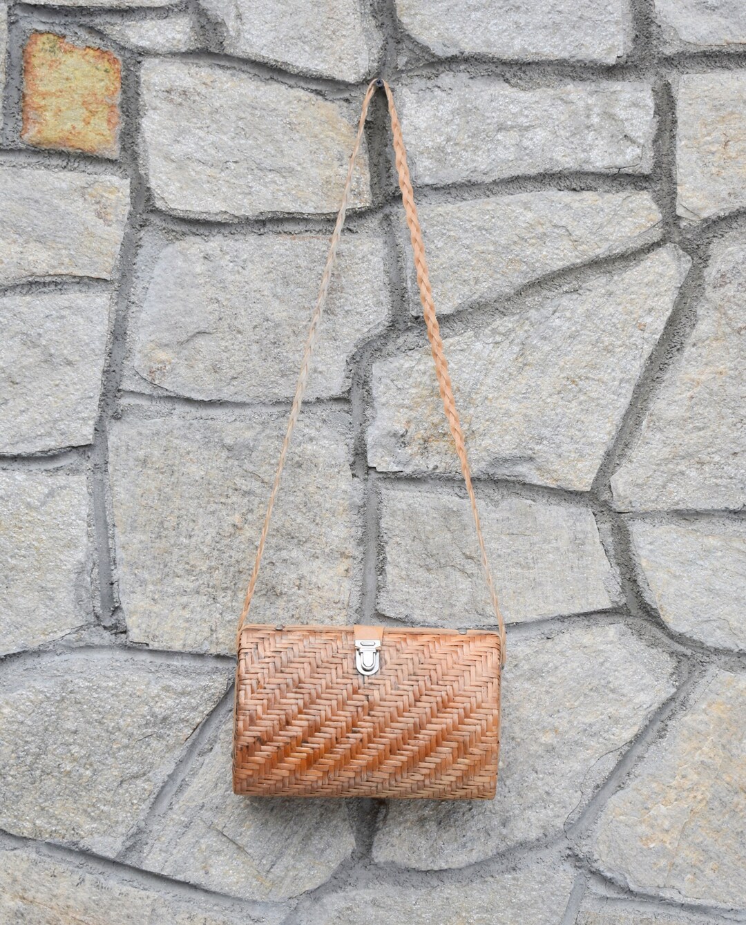 Vintage Rattan Bag, Hand Woven Shoulder Bag, Hand Woven Bag, Shoulder ...