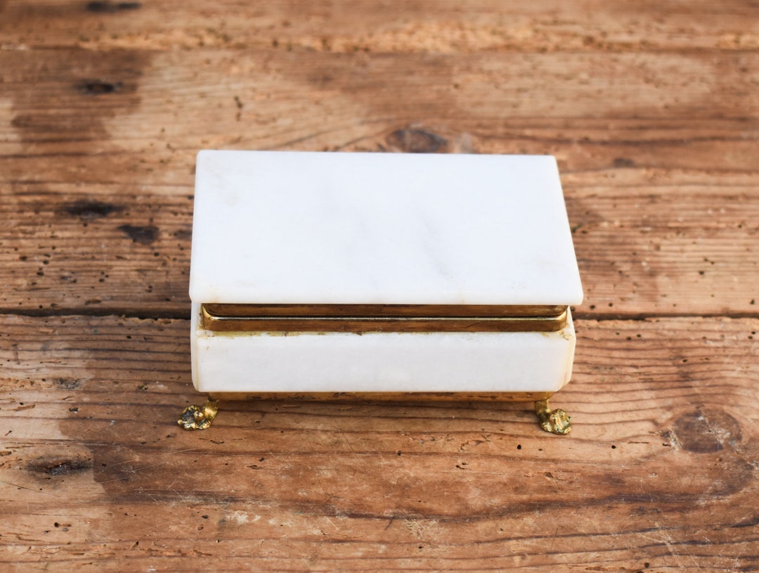 Vintage Marble Jewelry Box: 1970s Keepsake Box - Etsy