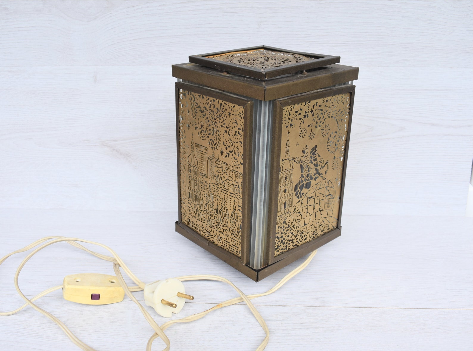 Vintage Metal Night Lamp Old Night Lamp Retro Night Lamp | Etsy