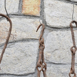 Vintage Forged Chain, Antique Chain, Hand Forged Chain, Vintage Iron ...