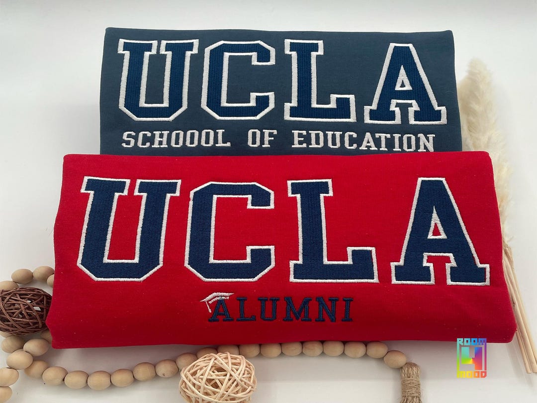 Custom Two Color Embroidered Varsity Crewneck, Embroidery, University ...
