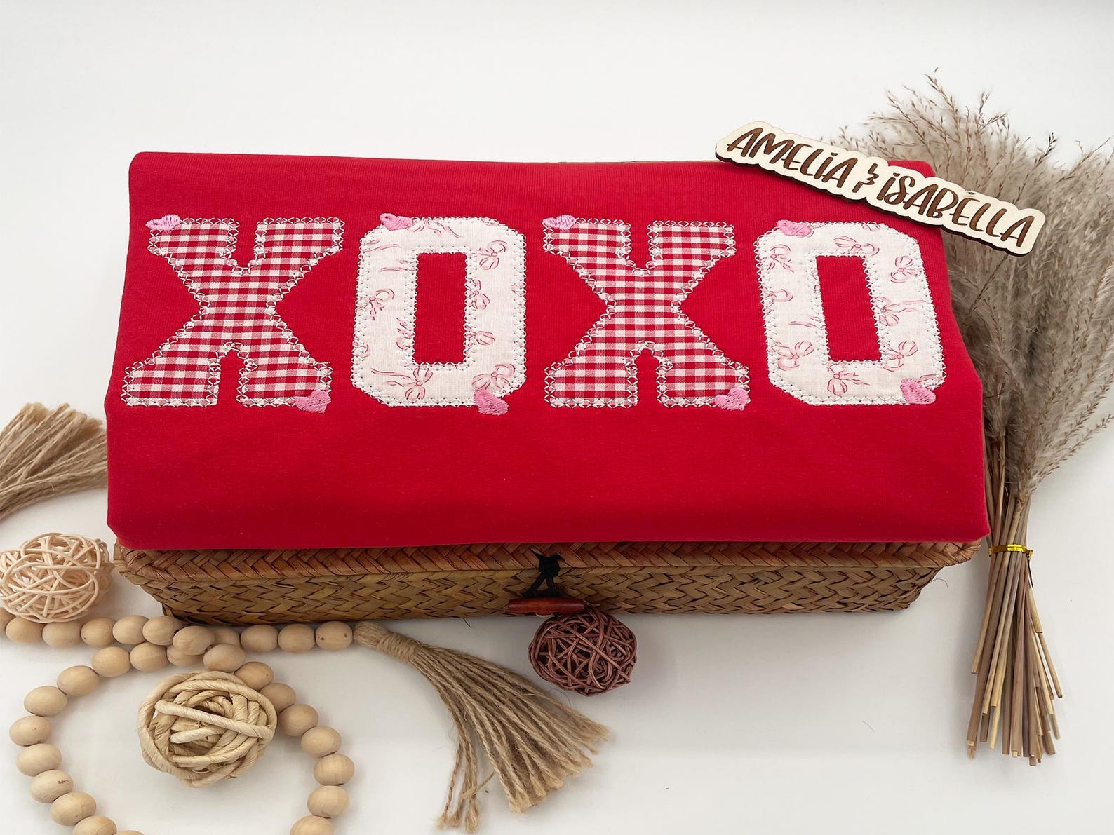 Cute XOXO Embroidered Crewneck - Valentine's Crewneck - With Hearts ...