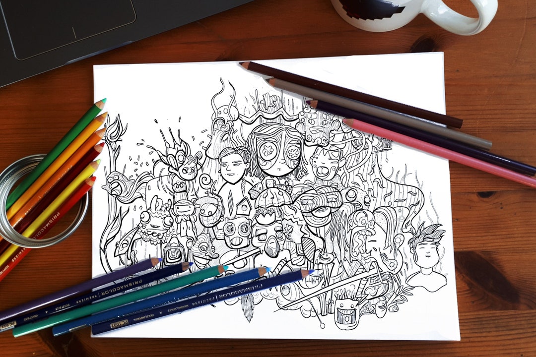 Printable Coloring Page for Adults – “love Goggles & Other Headaches ...