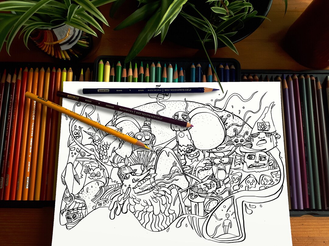 Printable Coloring Page for Adults – “not Enough Exit Signs ...