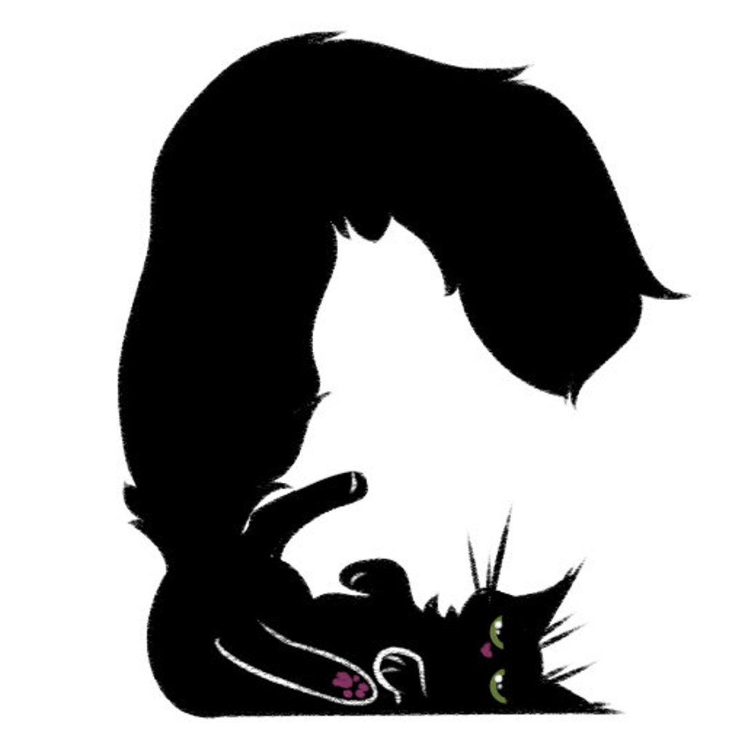 Cat Tail Sticker - Etsy