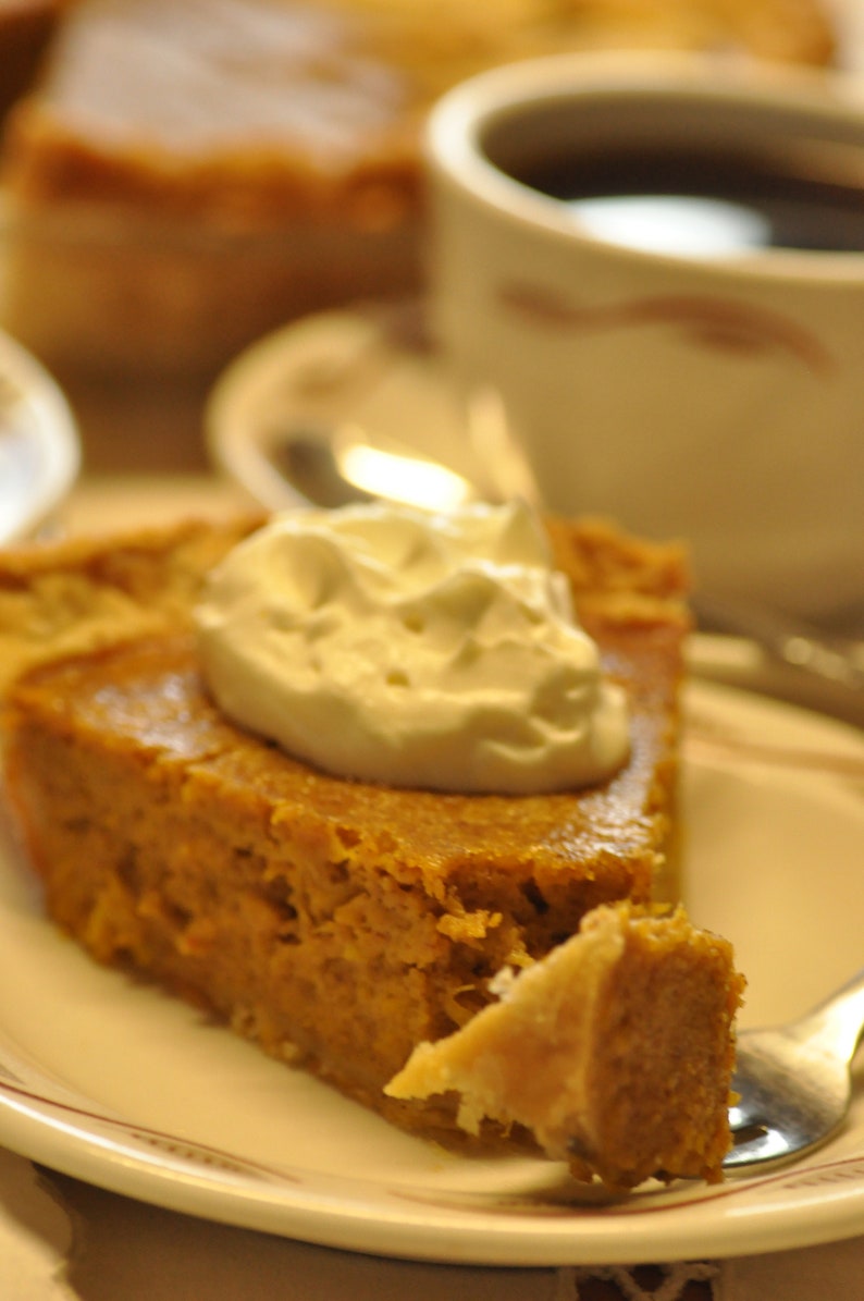 Colonial Pumpkin Pie Recipe, Pumpkin Pie Recipe - Etsy