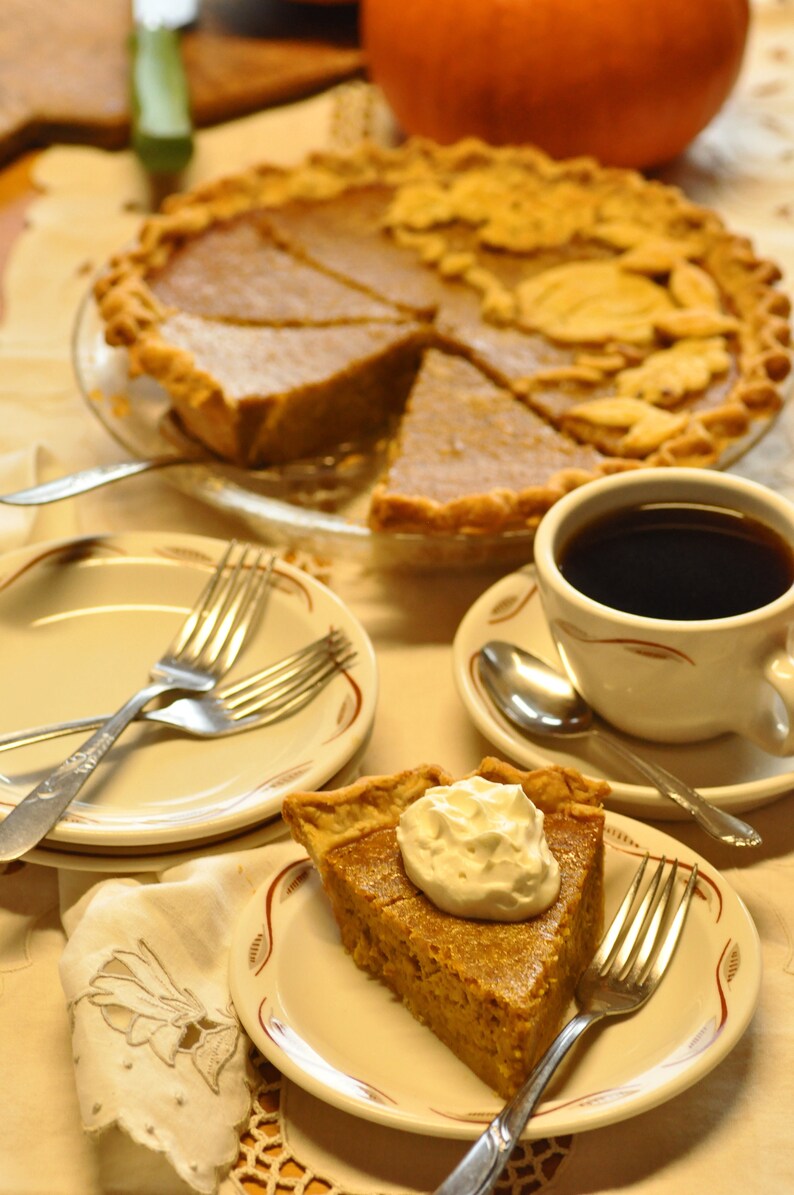 Colonial Pumpkin Pie Recipe, Pumpkin Pie Recipe - Etsy