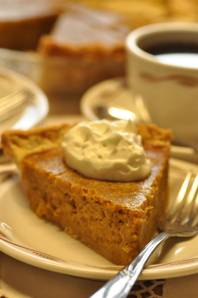 Colonial Pumpkin Pie Recipe, Pumpkin Pie Recipe - Etsy