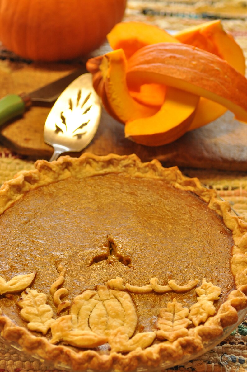 Colonial Pumpkin Pie Recipe, Pumpkin Pie Recipe - Etsy