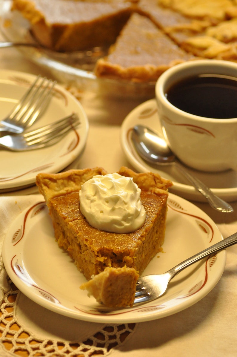 Colonial Pumpkin Pie Recipe, Pumpkin Pie Recipe - Etsy