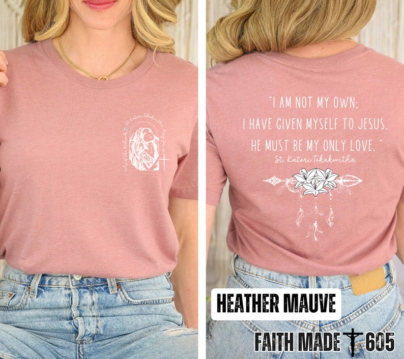 St.kateri Tekakwitha, Catholic Saint, Catholic Shirt, Catholic Gift ...