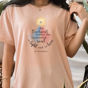 Divine Mercy, St. Bernadette, Eucharist Shirt, Catholic Shirt, Catholic ...