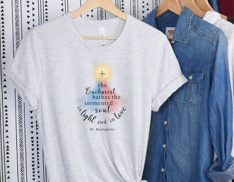 Divine Mercy St. Bernadette Eucharist Shirt Catholic Shirt - Etsy