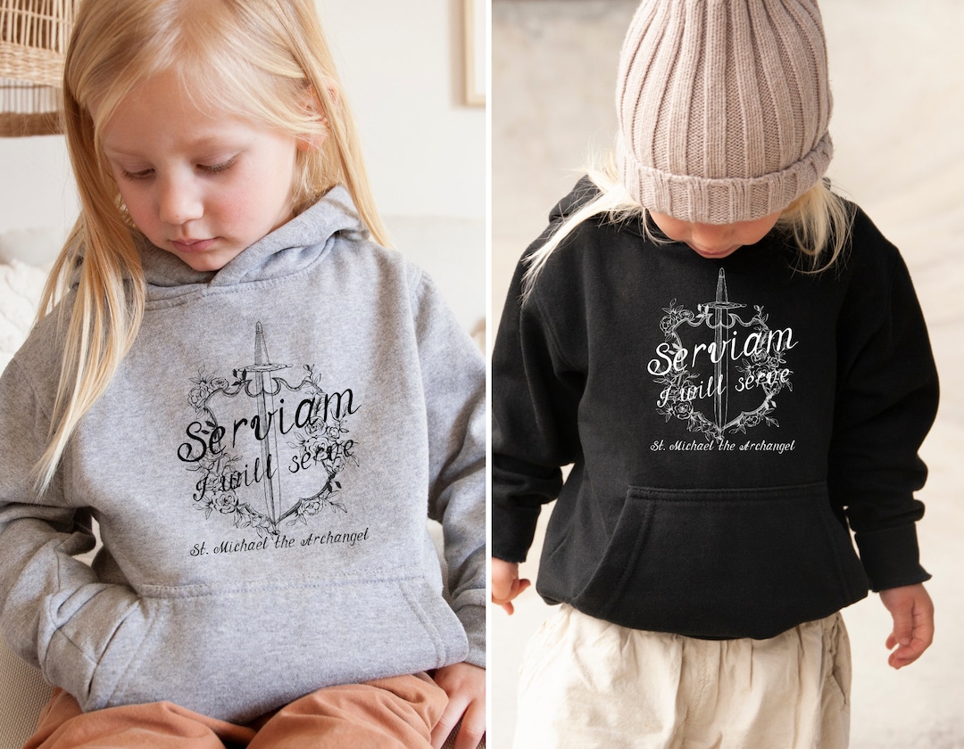 Serviam, I Will Serve, St. Michael Shirt, Kids Catholic Sweatshirt ...