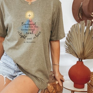 Divine Mercy, St. Bernadette, Eucharist Shirt, Catholic Shirt, Catholic ...