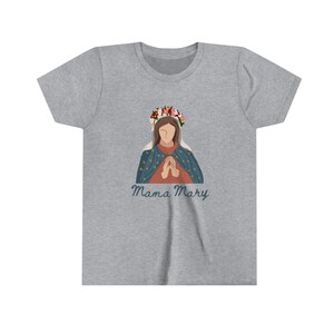 Mama Mary, Catholic Kids Shirt, Catholic Girl, Blessed Mother Shirt ...