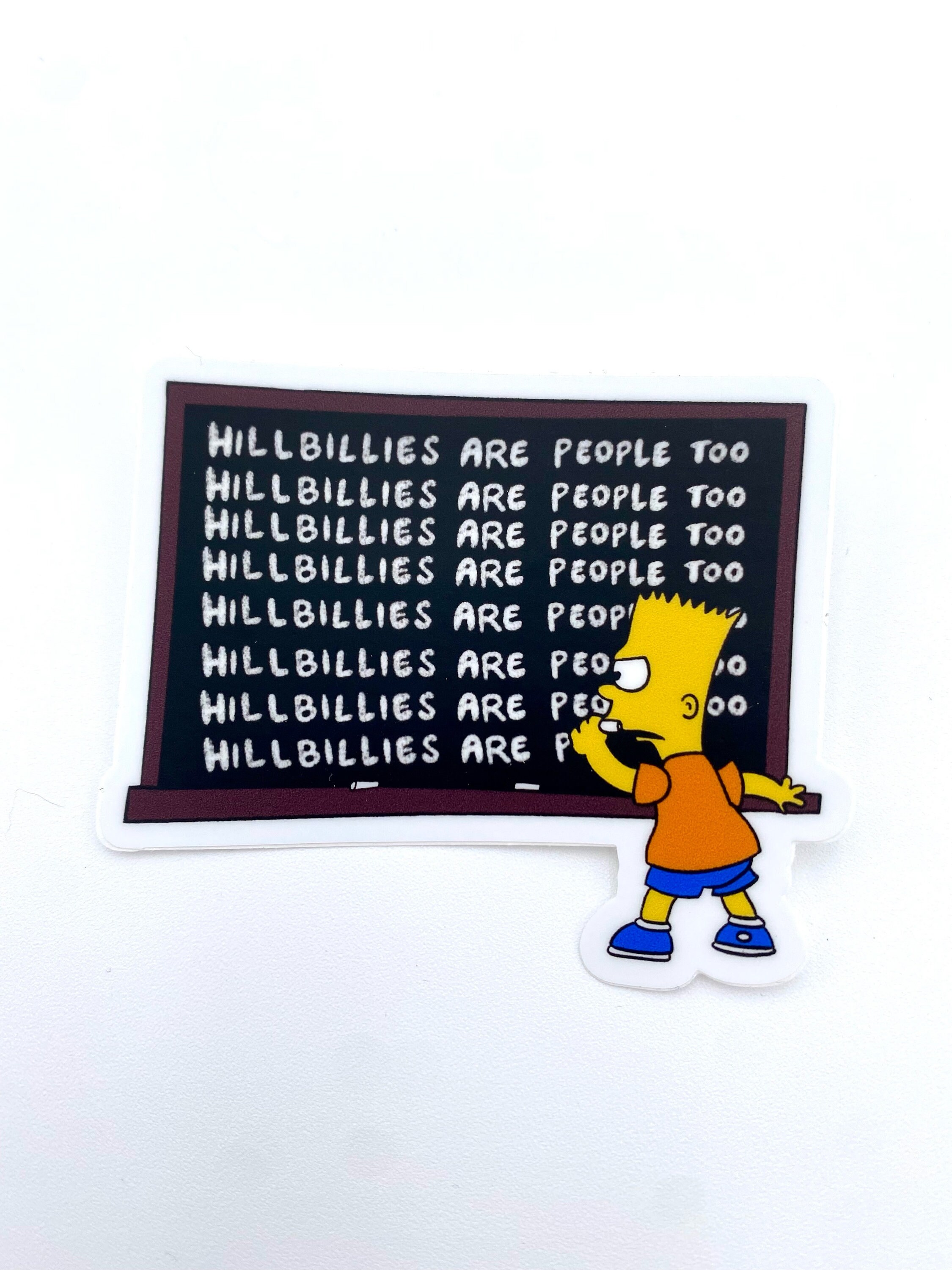 Bart Simpson Sticker, Water Resistant Sticker, UV Resistant Sticker ...