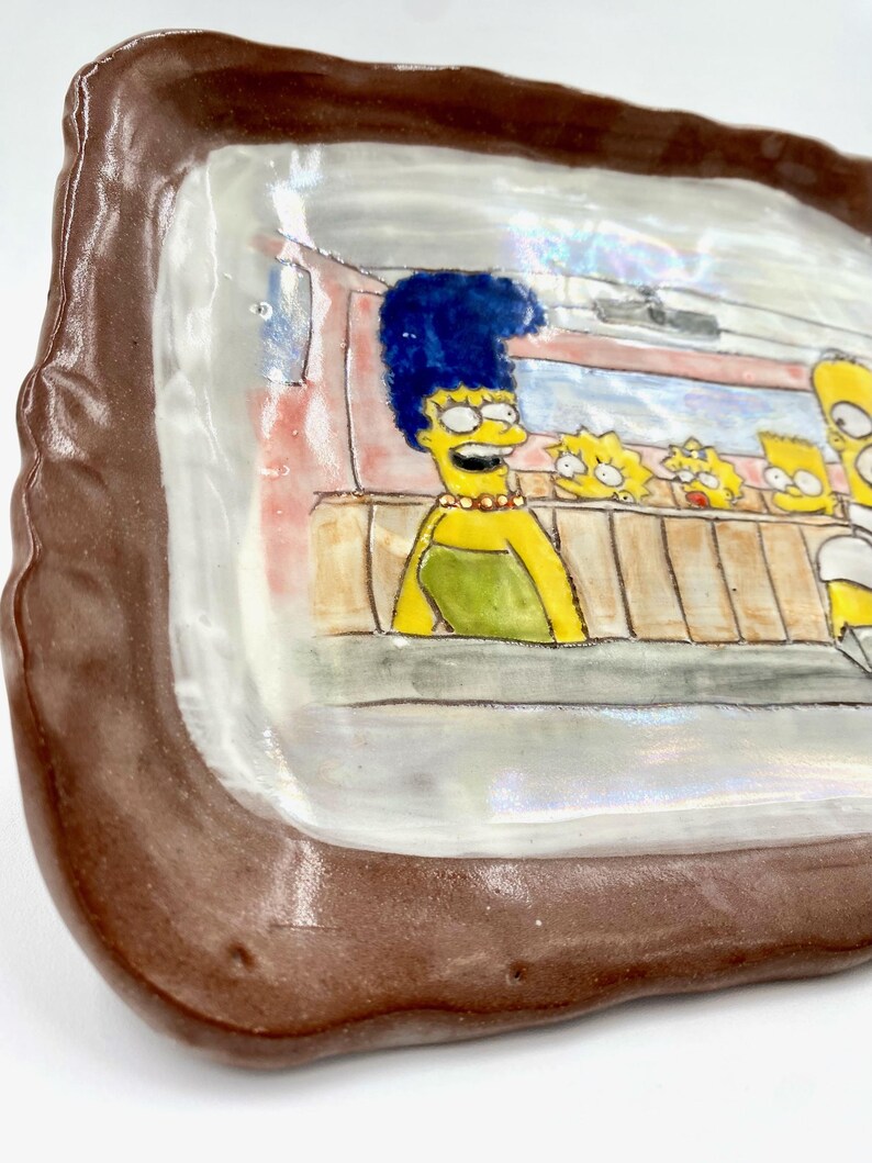 The Simpsons Tray, Simpsons Plate, Handmade Simpsons Plate, the ...