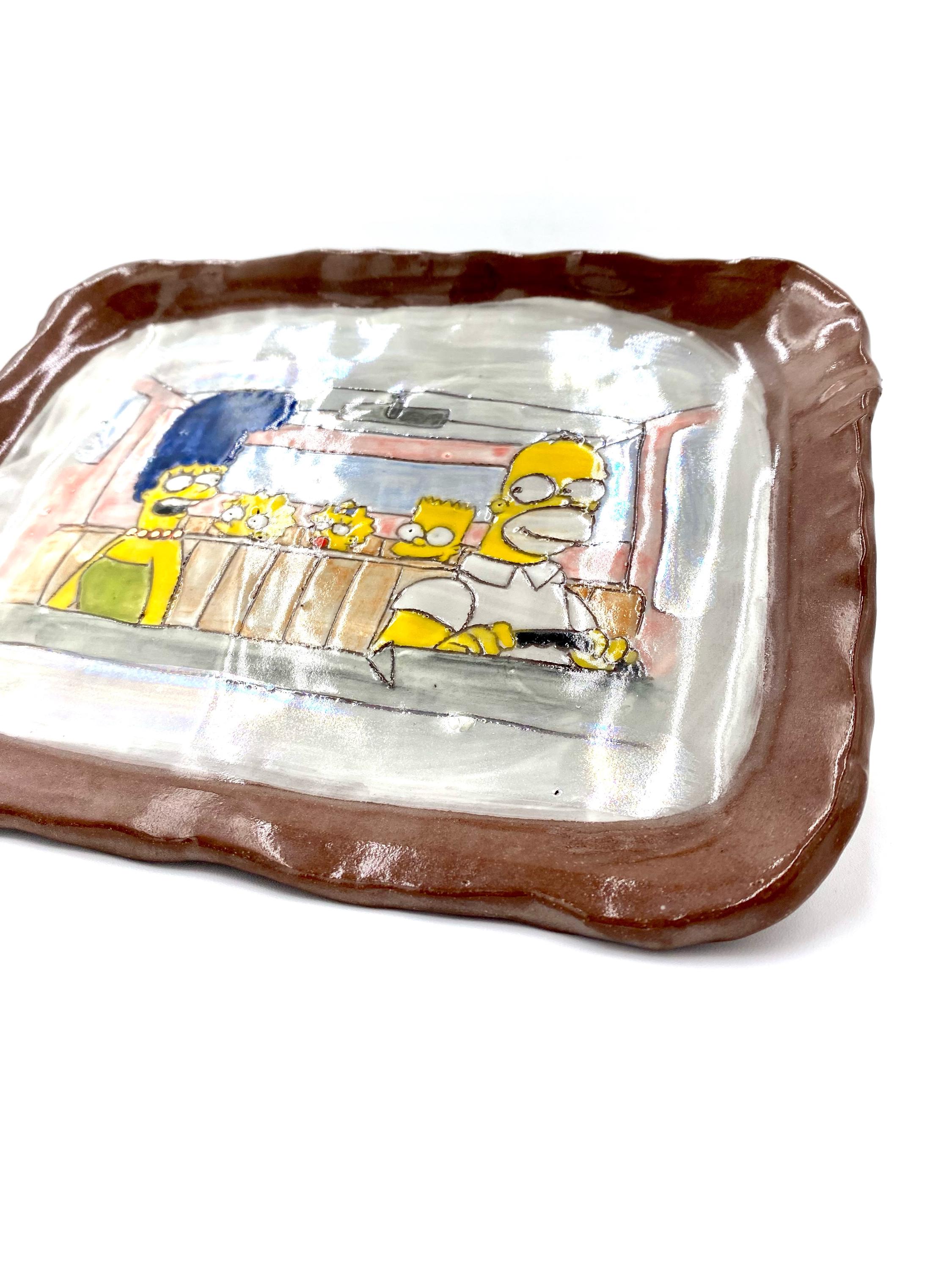 The Simpsons Tray, Simpsons Plate, Handmade Simpsons Plate, the ...