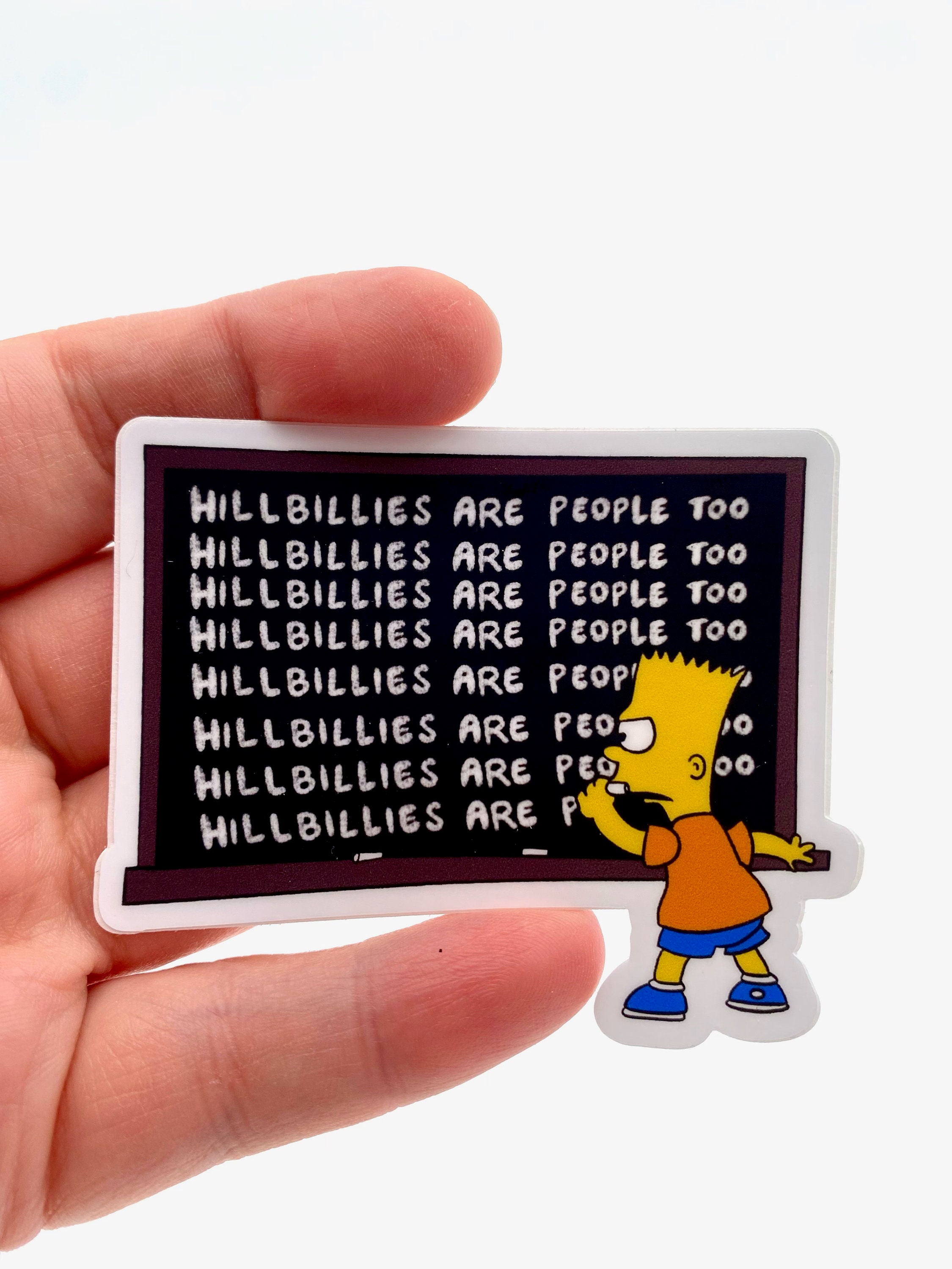 Bart Simpson Sticker, Water Resistant Sticker, UV Resistant Sticker ...