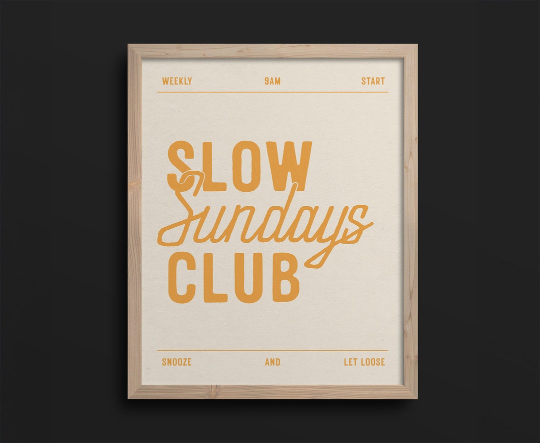 Yellow Slow Sundays Club, Dorm Room, Bedroom, Minimal Vintage ...