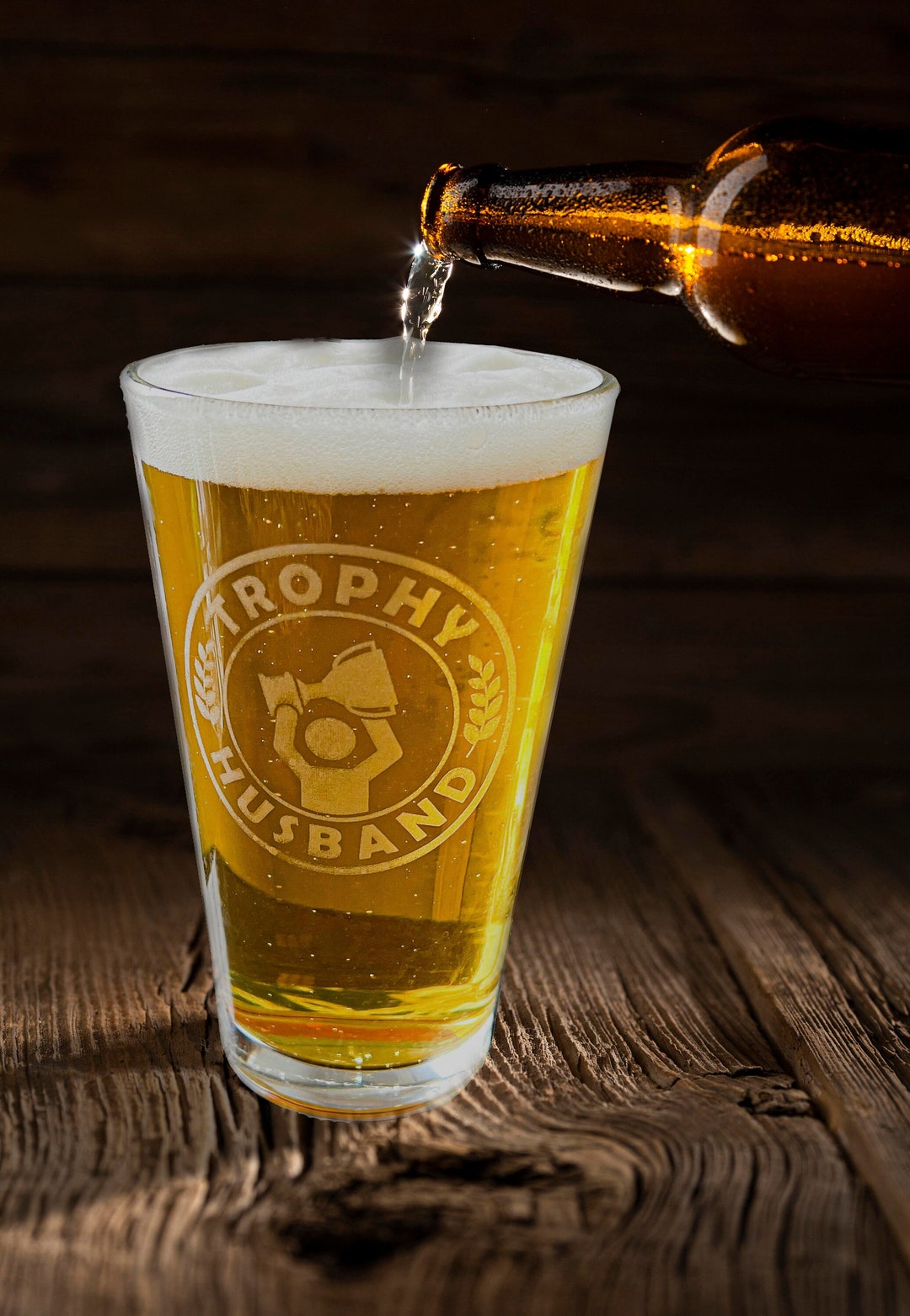 Trophy Husband Beer Glass - Etsy