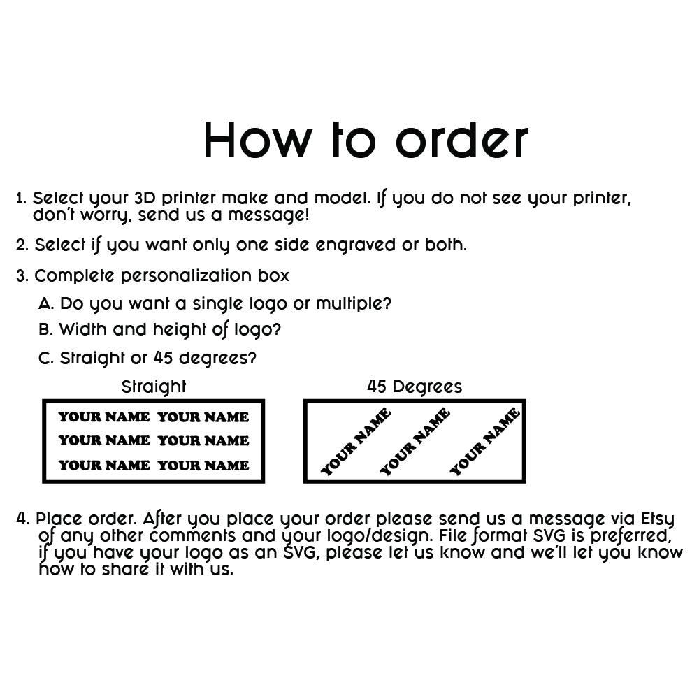 Custom Laser Engraved 3D Printer Build Plate – Double-sided PEI | Bambu ...