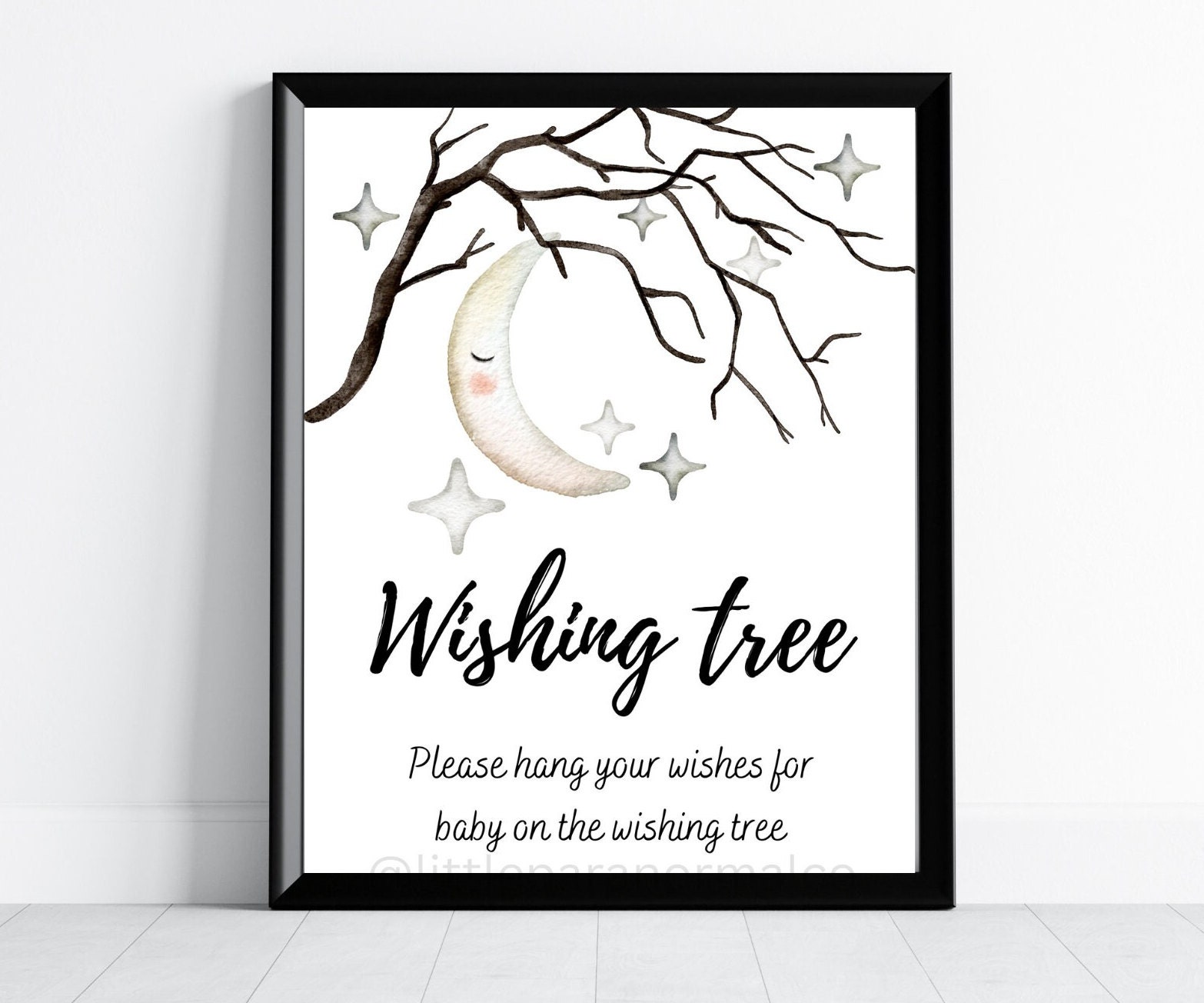 Wishing Tree Sign, Wishes for Baby, Wishing Tree Baby Shower Activity ...
