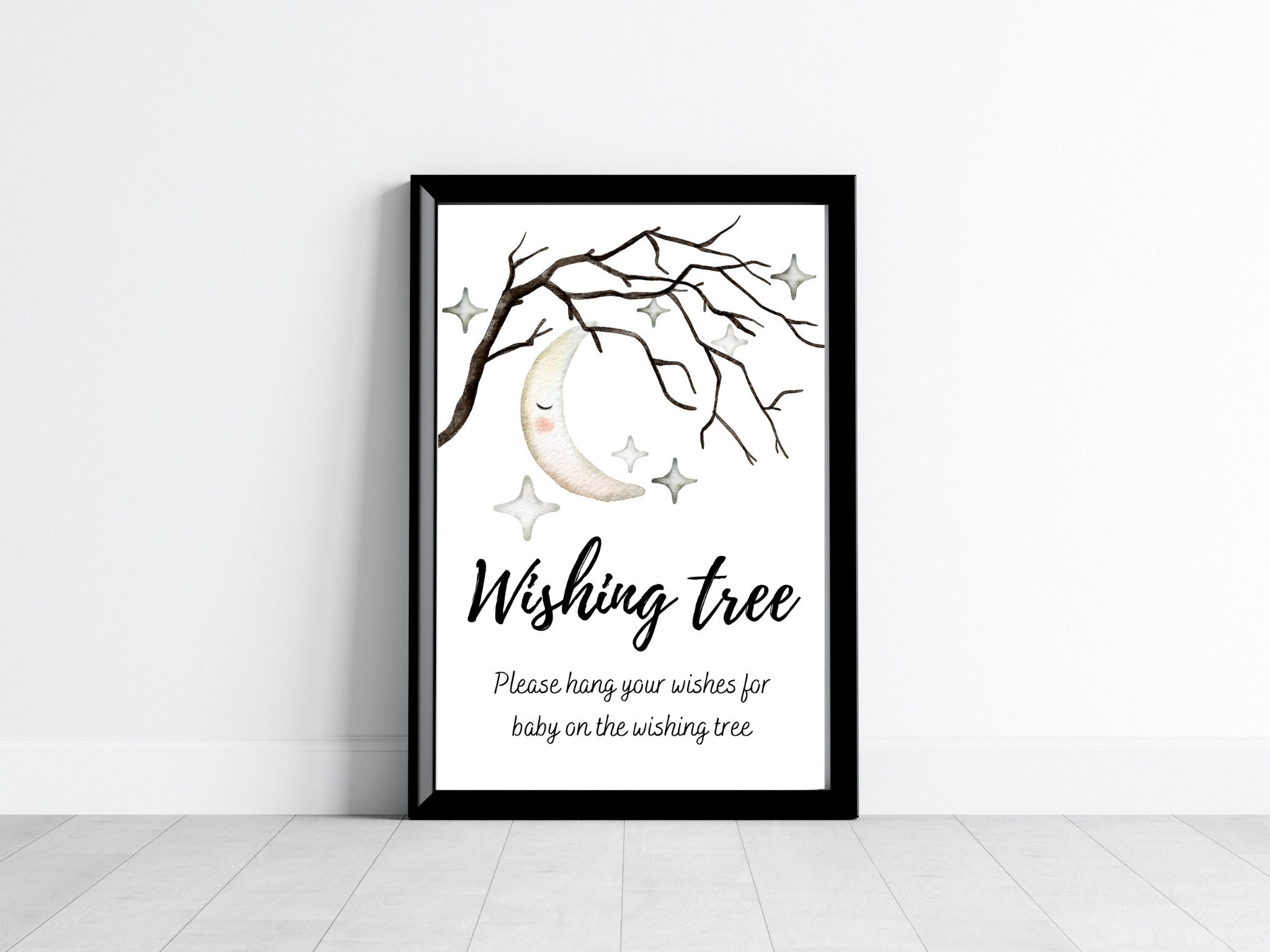 Wishing Tree Sign, Wishes for Baby, Wishing Tree Baby Shower Activity ...