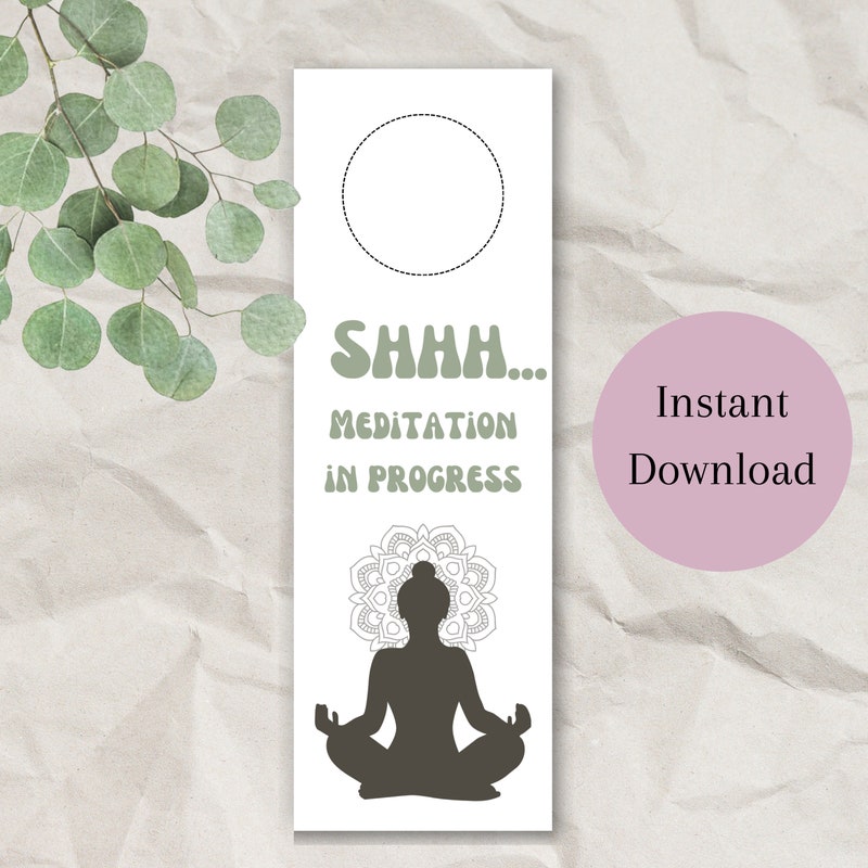 Meditation Sign - Etsy