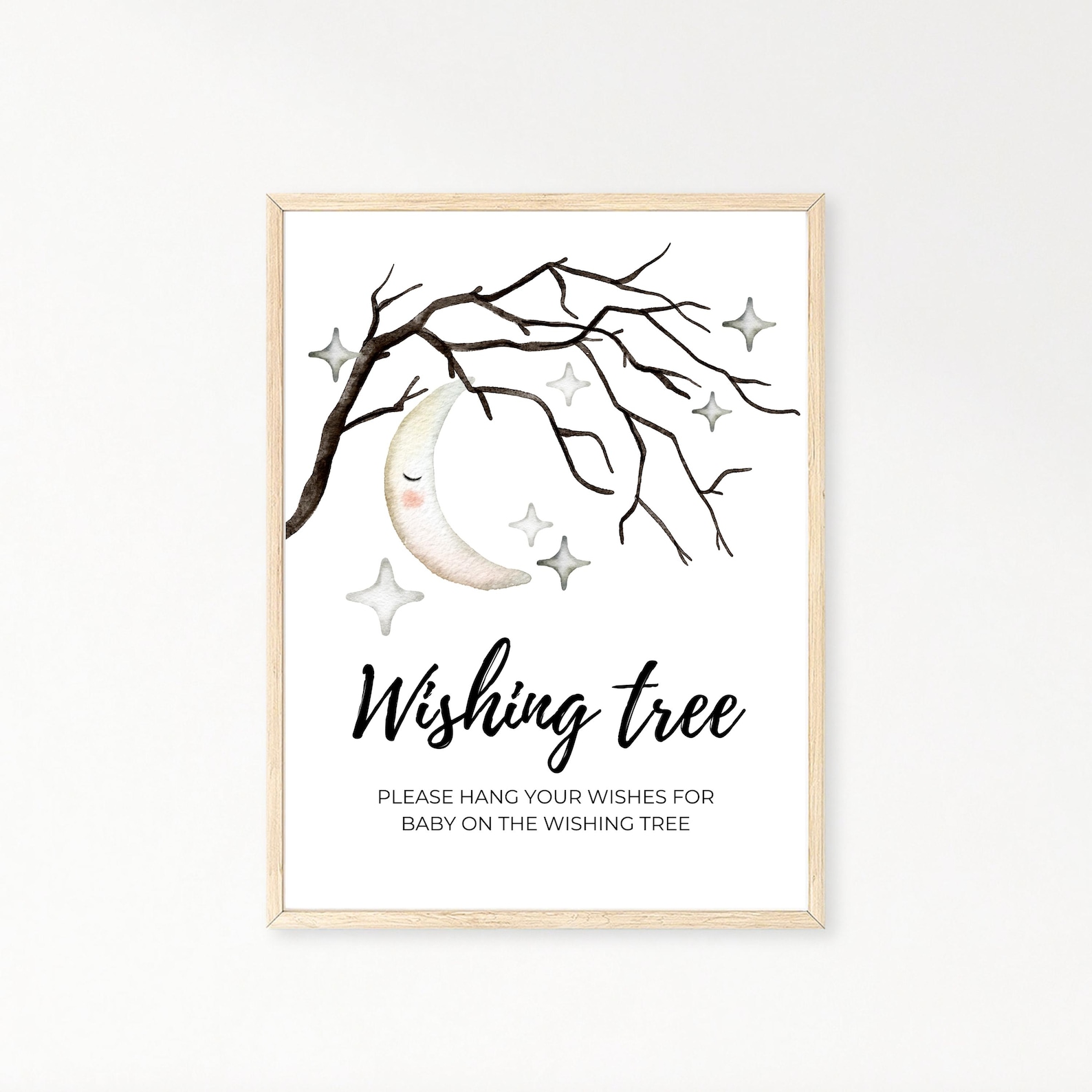 Wishing Tree Sign, Wishes for Baby, Wishing Tree Baby Shower Activity ...