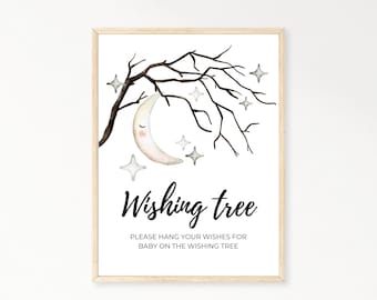 Wishing Tree Sign, Wishes for Baby, Wishing Tree Baby Shower Activity ...
