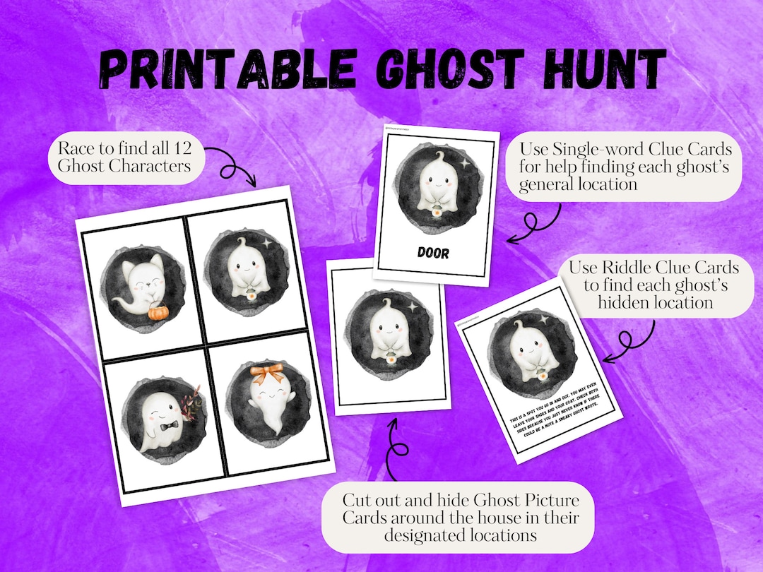 Printable Ghost Scavenger Hunt Halloween Scavenger Hunt - Etsy