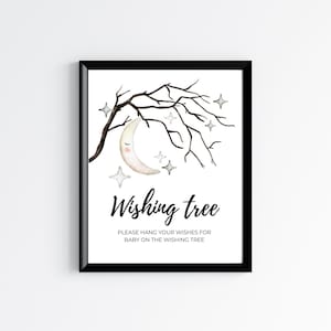 Wishing Tree Sign, Wishes for Baby, Wishing Tree Baby Shower Activity ...