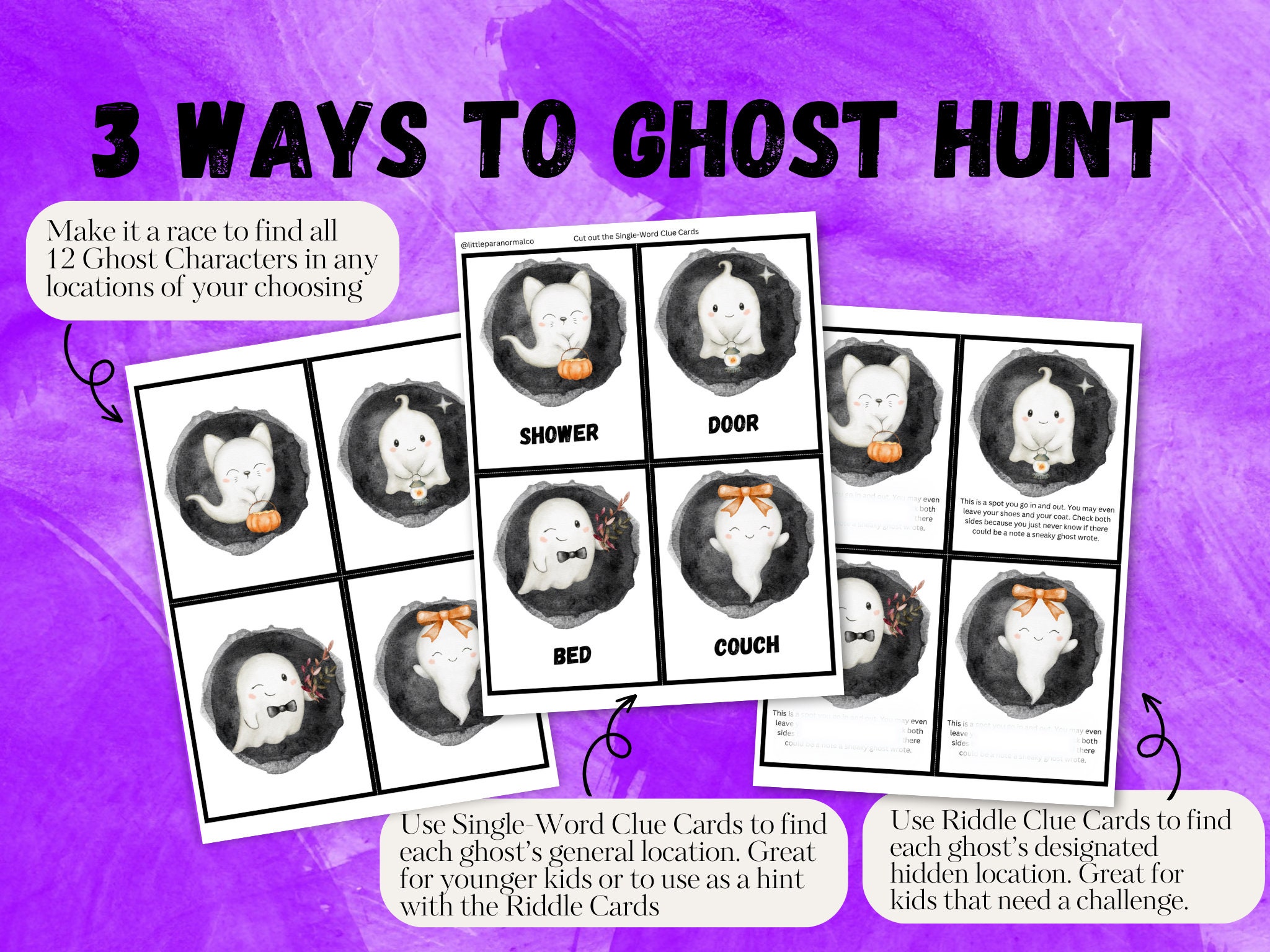 Printable Ghost Scavenger Hunt, Halloween Scavenger Hunt, Indoor ...