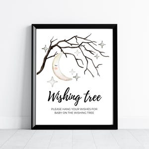Wishing Tree Sign, Wishes for Baby, Wishing Tree Baby Shower Activity ...