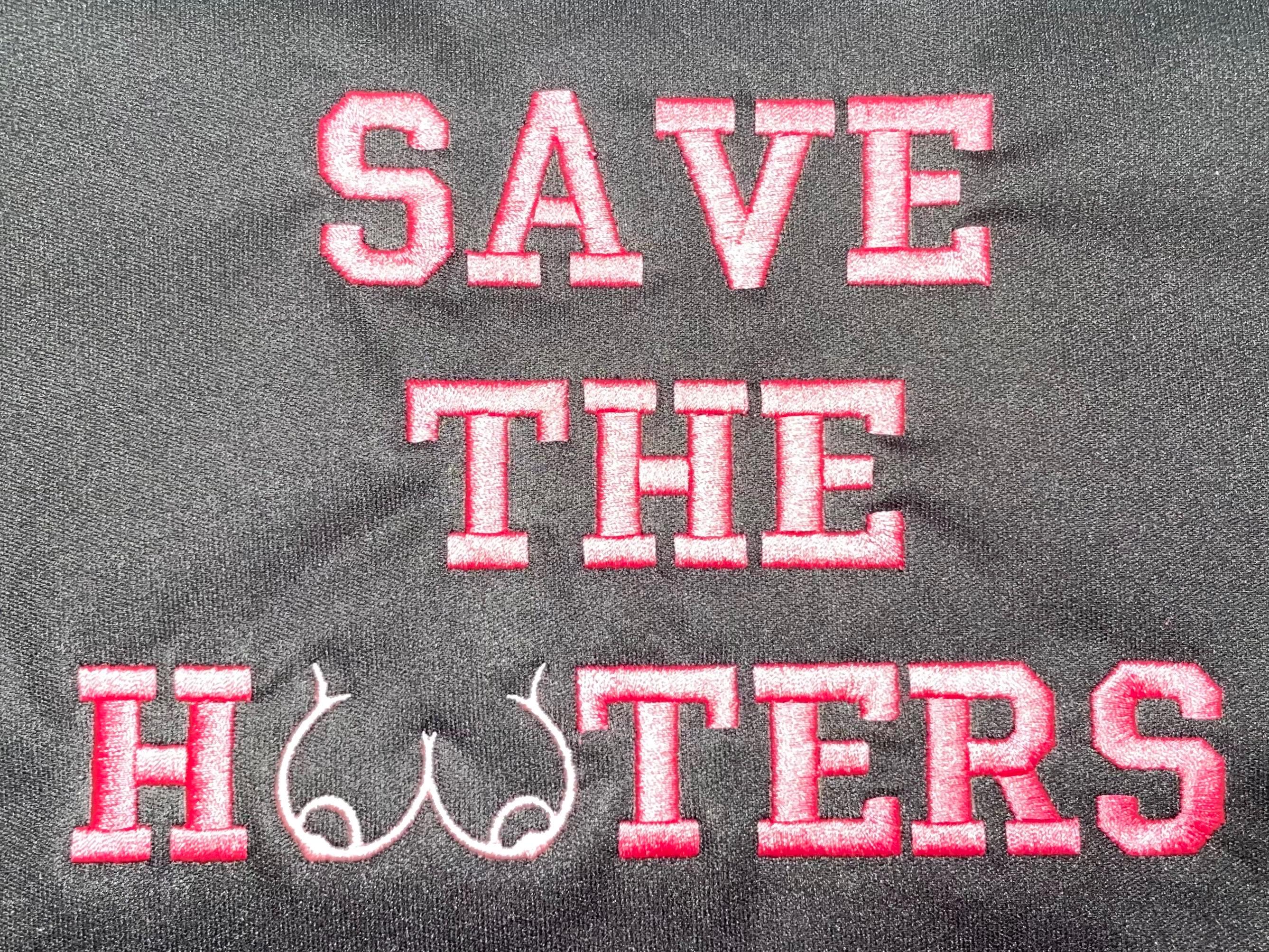 Save the Hooters Machine Embroidery Design 5x7 - Etsy