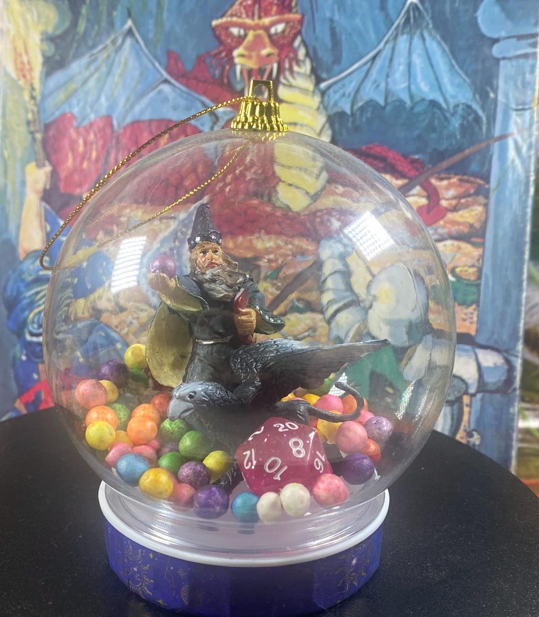 Dungeons & Dragons DND Fan Made Wizard Diorama Ornament - Etsy