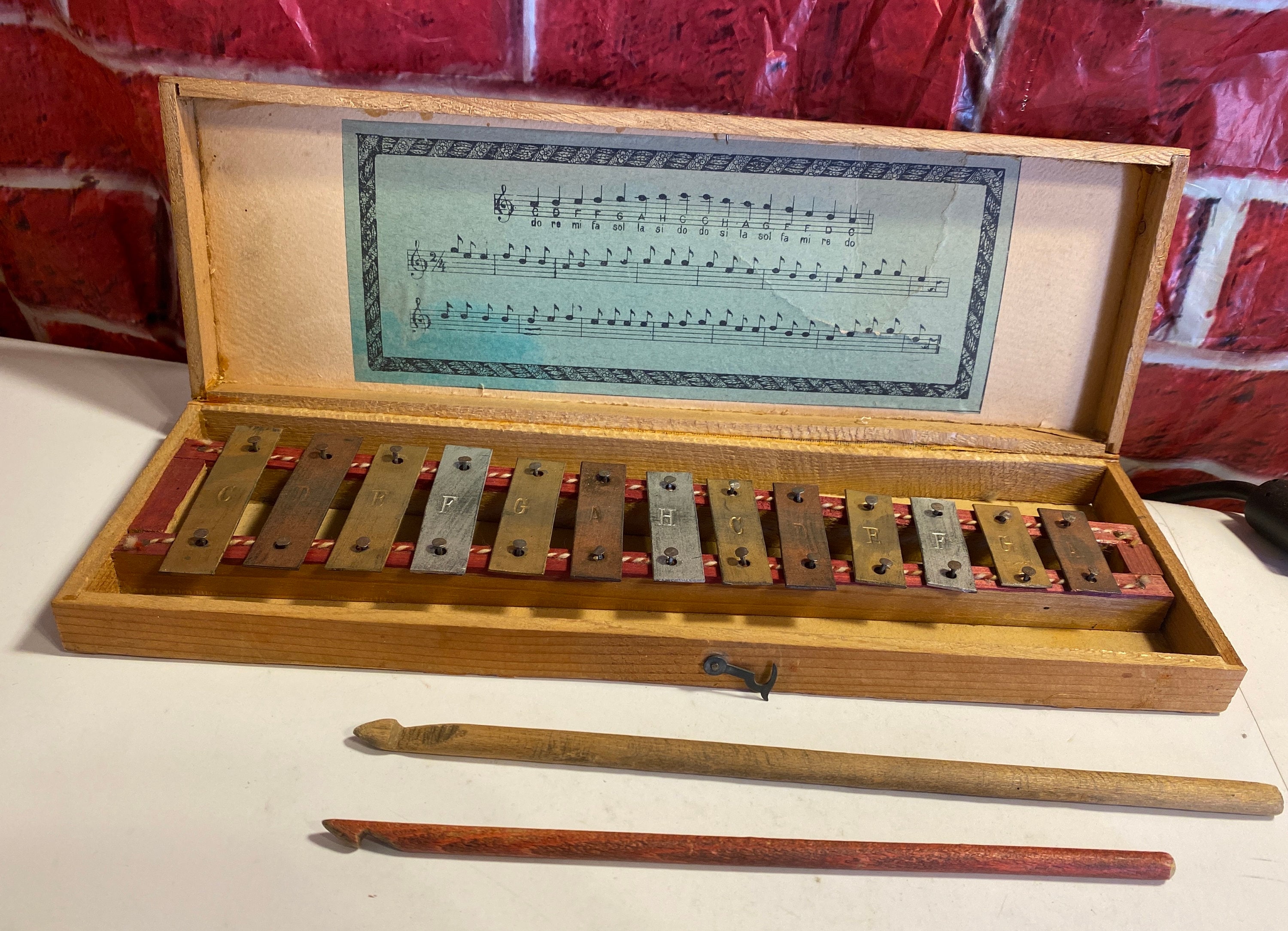 Antique Xylophone With Sticks Vintage Xylophone Made in Germany Rare ...